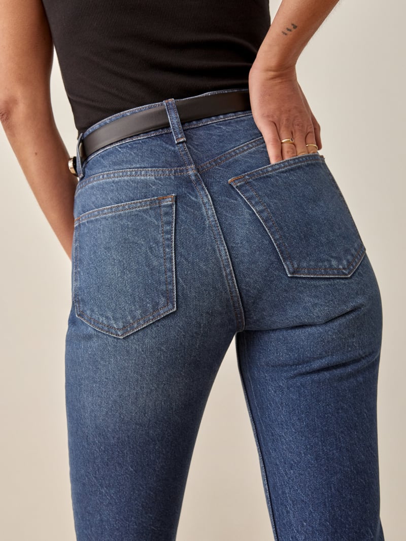 Cynthia Cuffed High Rise Straight Jeans