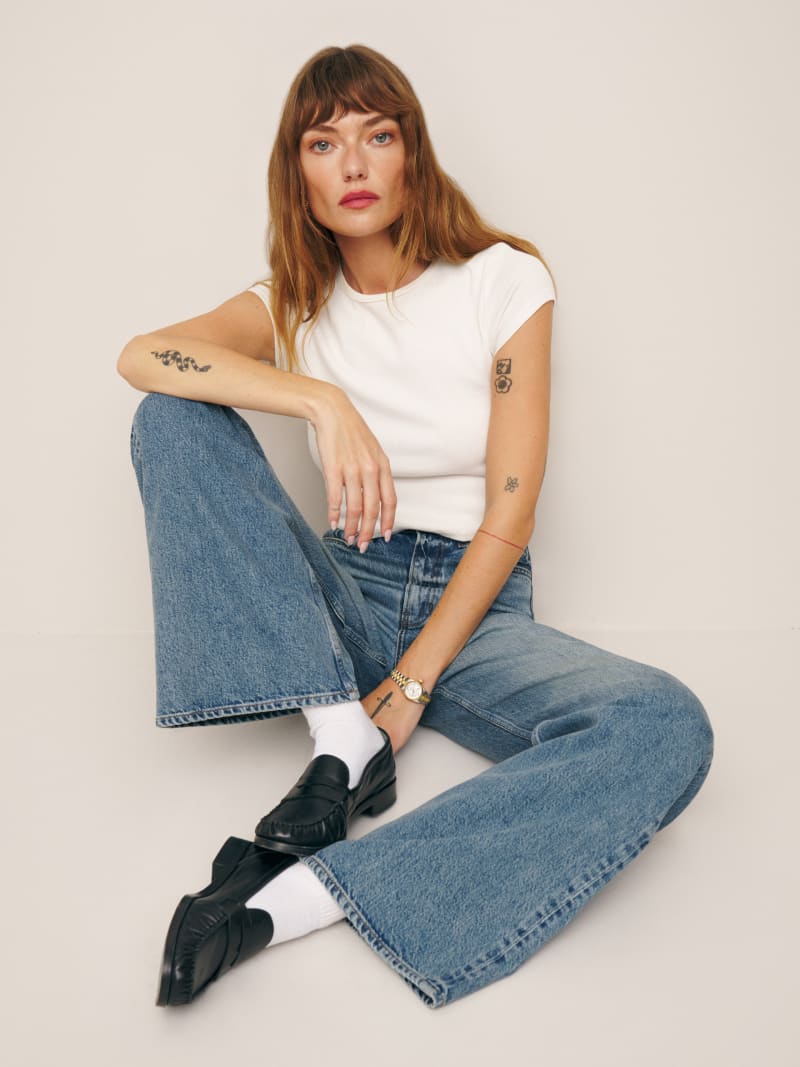 Cary High Rise Slouchy Wide Leg Jeans - Sustainable Denim | Reformation