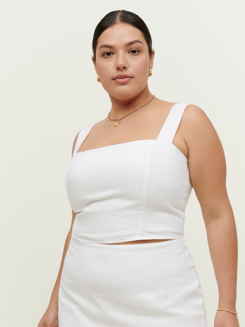Vio Linen Top Es - Sleeveless | Reformation