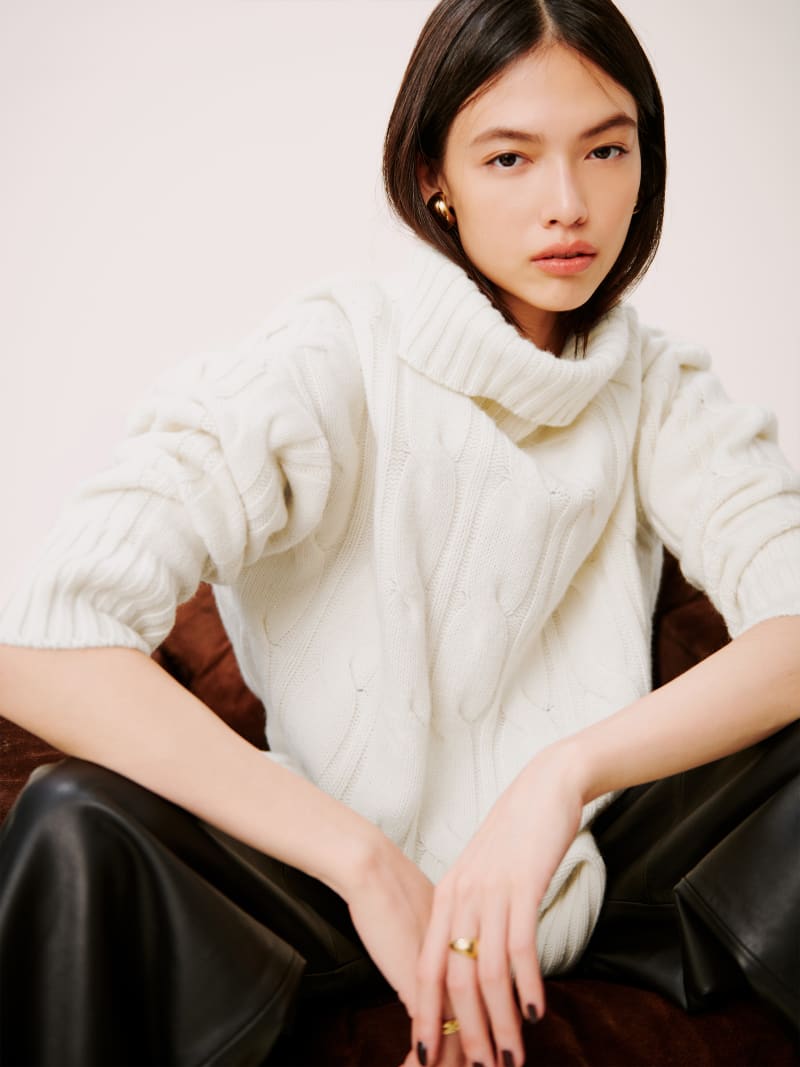Siro Regenerative Wool Cable Sweater - Sustainable Sweaters | Reformation