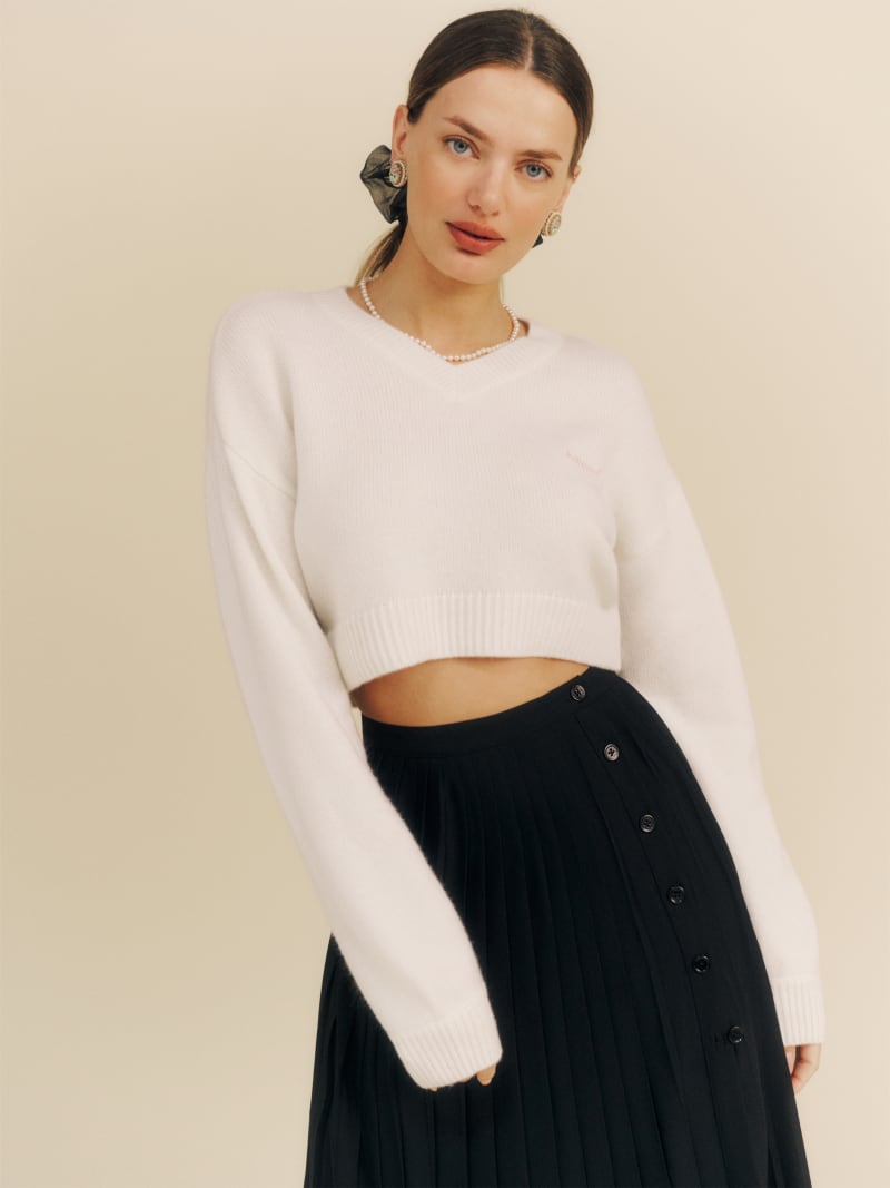 Harley Cashmere Embroidered Sweater - Sustainable Sweaters | Reformation