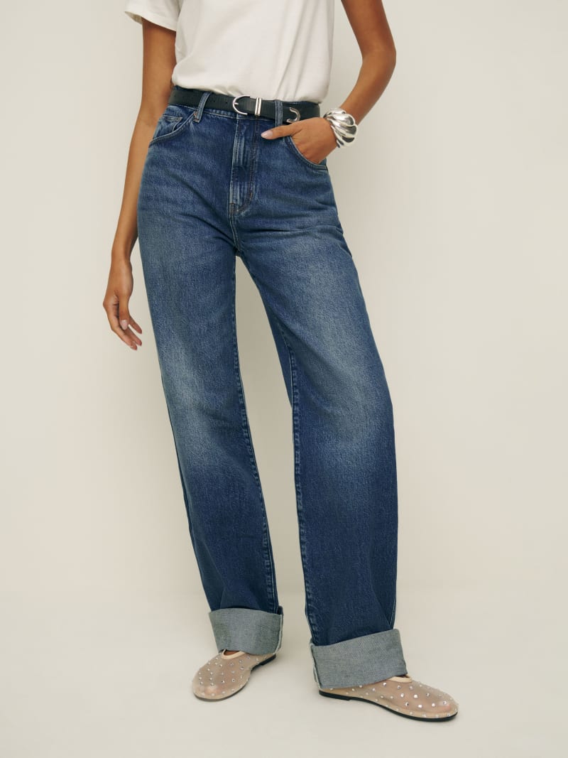 Val 90s Mid Rise Straight Jeans - Sustainable Denim | Reformation