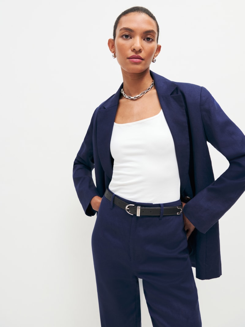 The Classic Relaxed Linen Blazer - Long Sleeve | Reformation