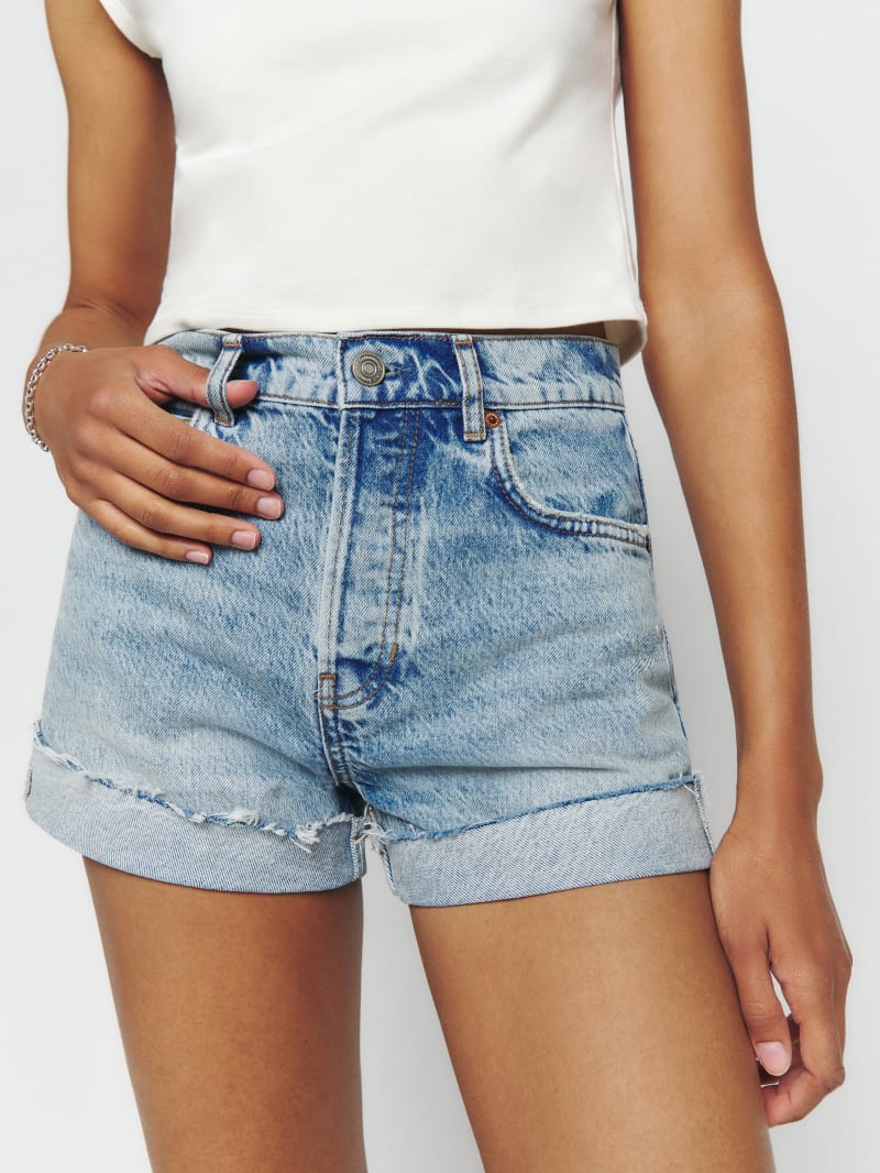Charlene High Rise Cuffed Jean Shorts