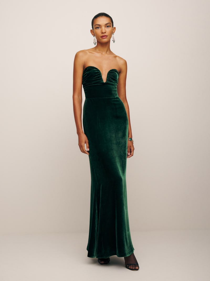 Malini Velvet Dress - Sleeveless Bridal | Reformation