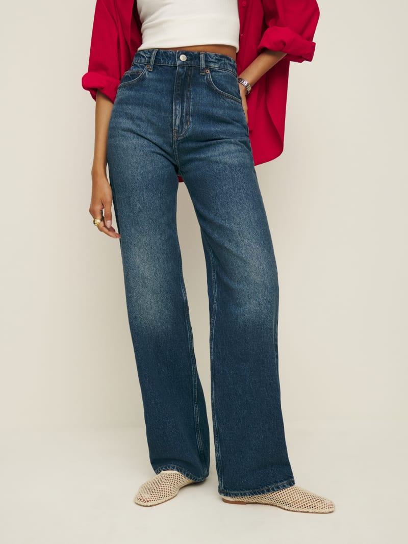 Cary High Rise Slouchy Straight Leg Jeans - Sustainable Denim | Reformation
