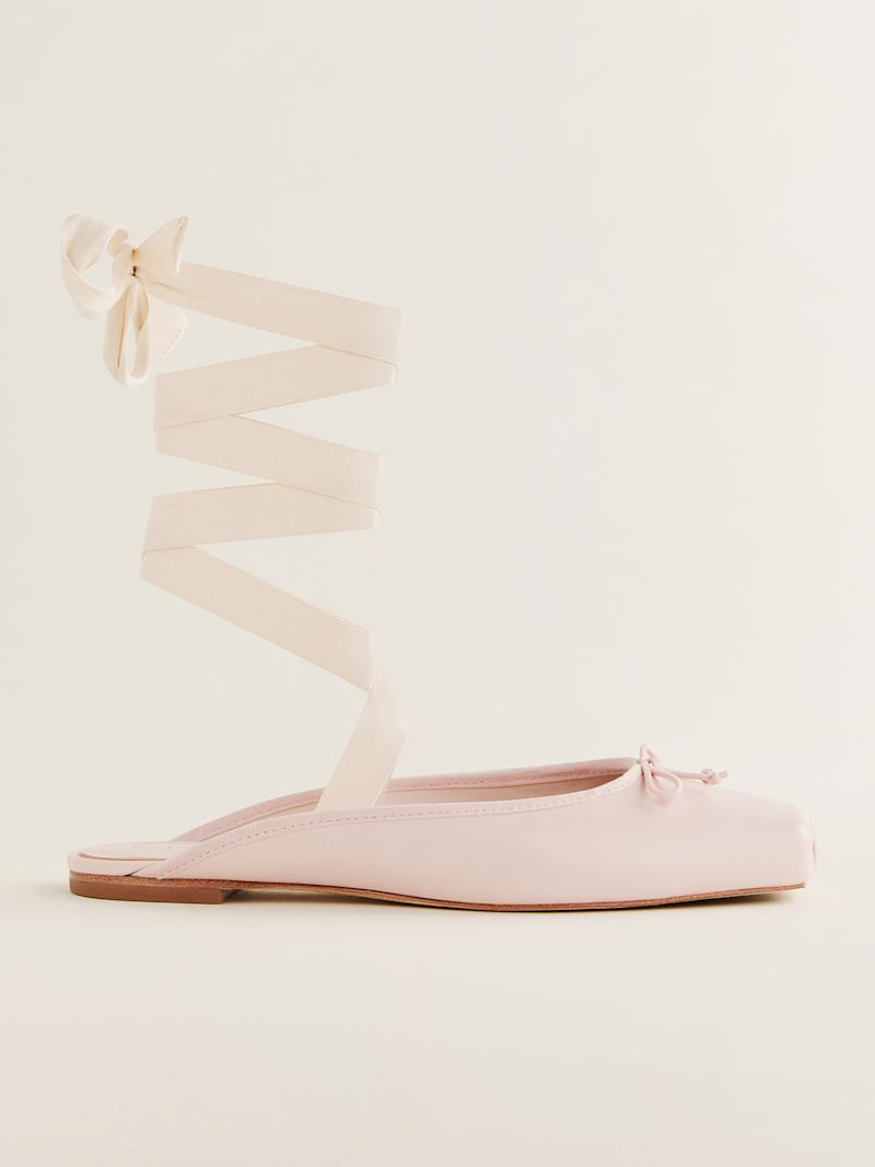 Megan Lace Up Ballet Flat - Sustainable Shoes | Reformation