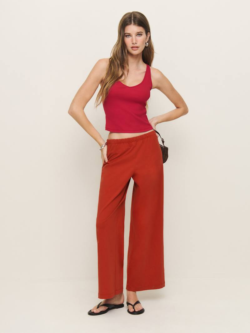 Ruby Cropped Knit Pant - | Reformation