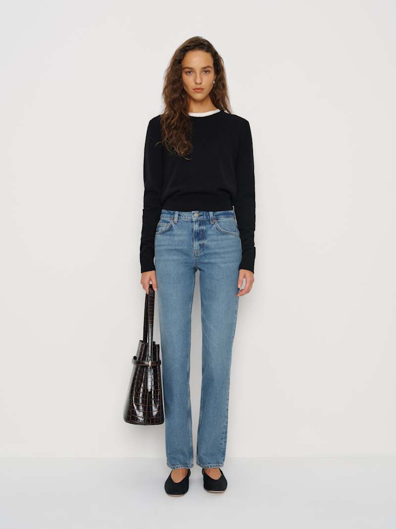 Greer Mid Rise Straight Jeans