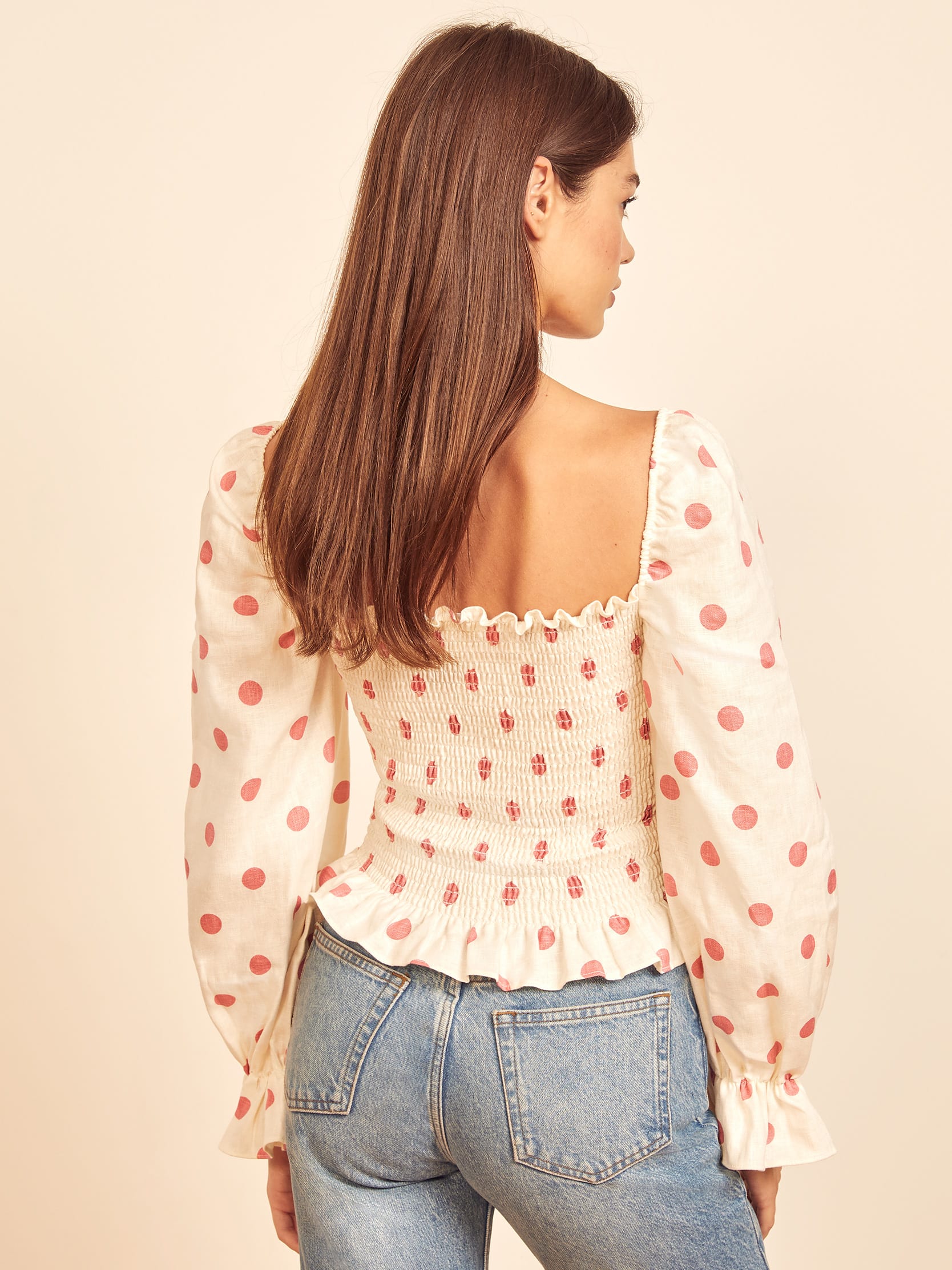 Tangerine Top - Long Sleeve Linen | Reformation