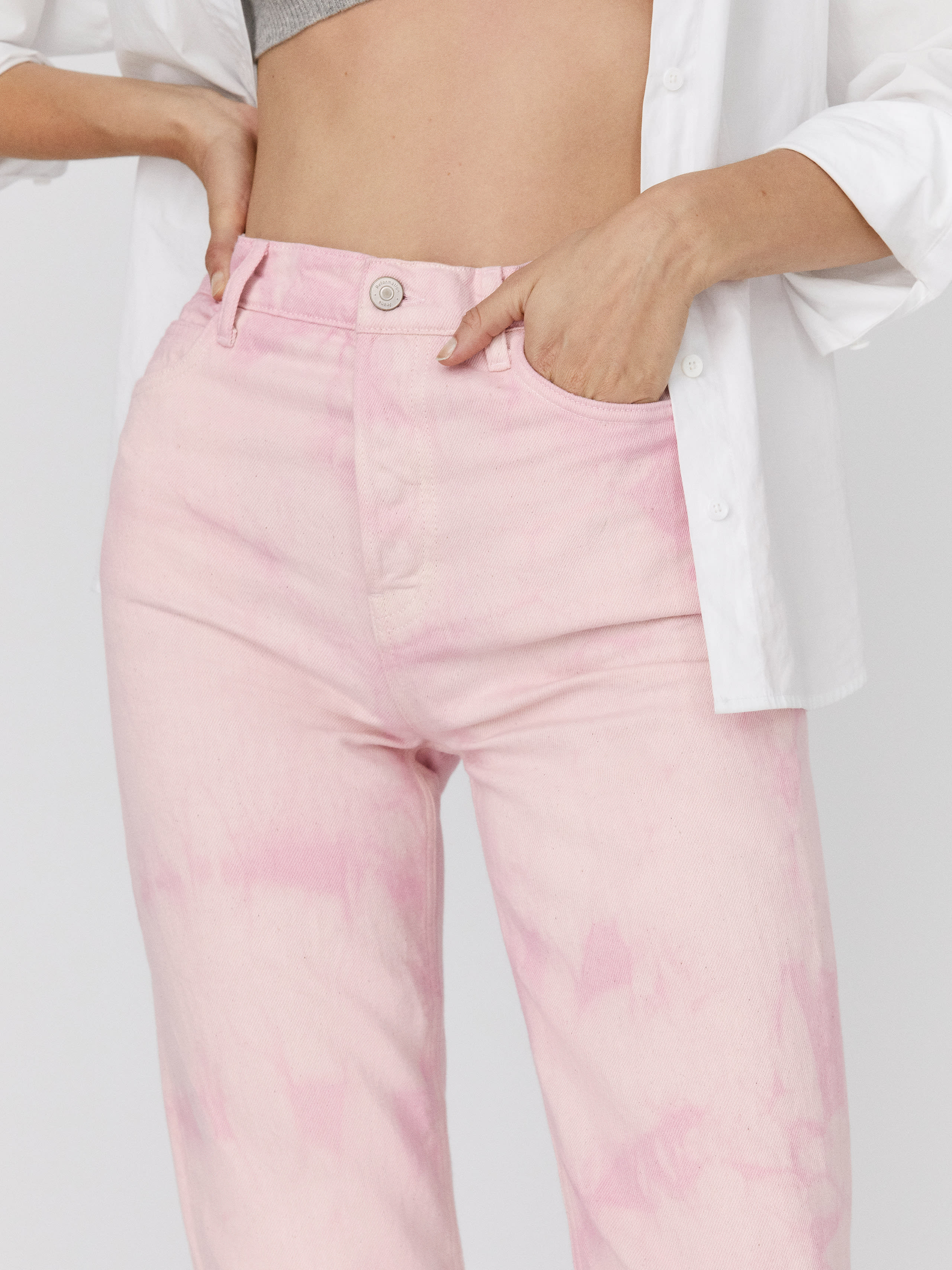 Cynthia Spiral High Rise Straight Long Jeans - Sustainable Denim ...