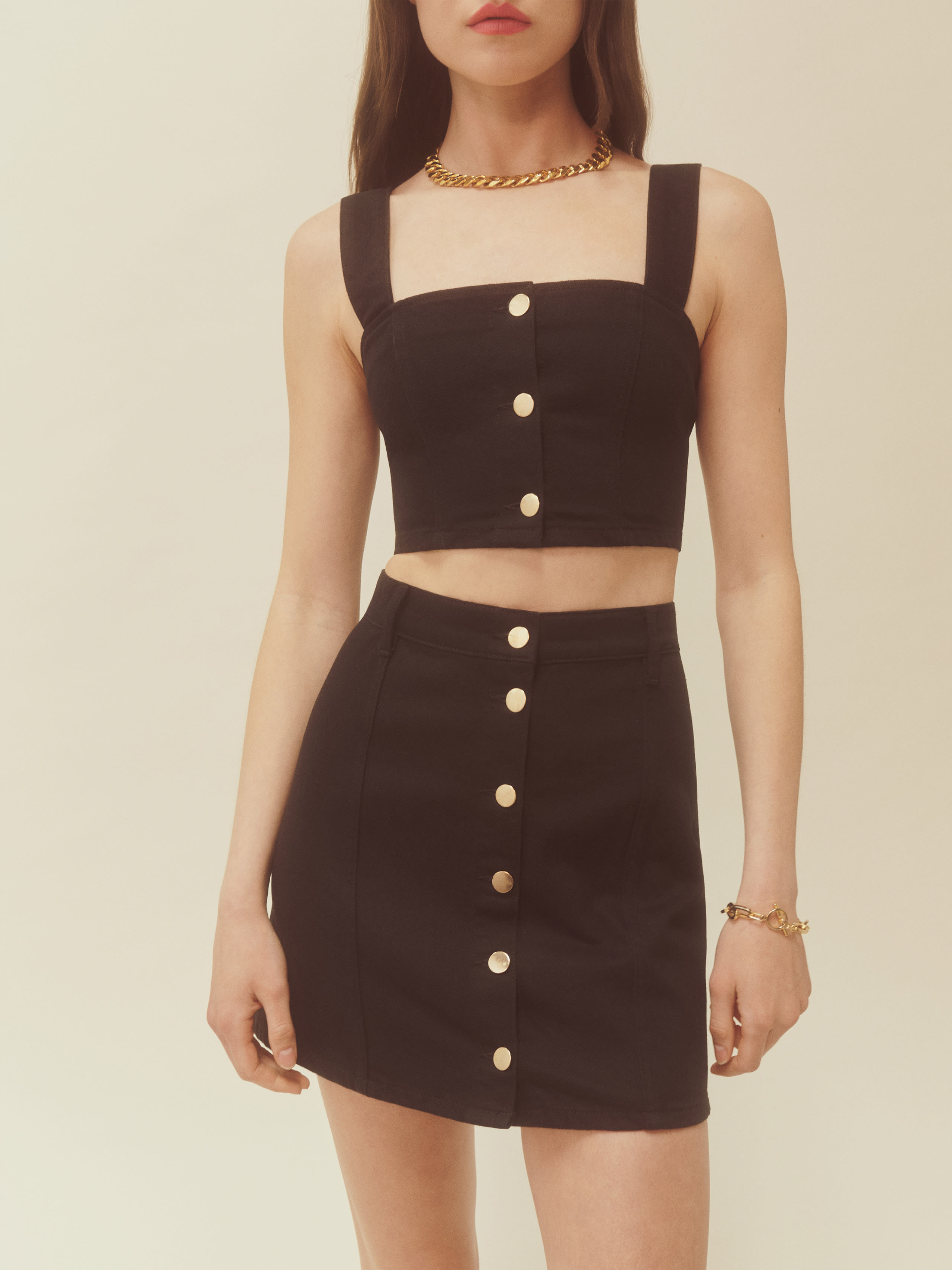 Chrissy Denim Two Piece Set - Sustainable Denim | Reformation