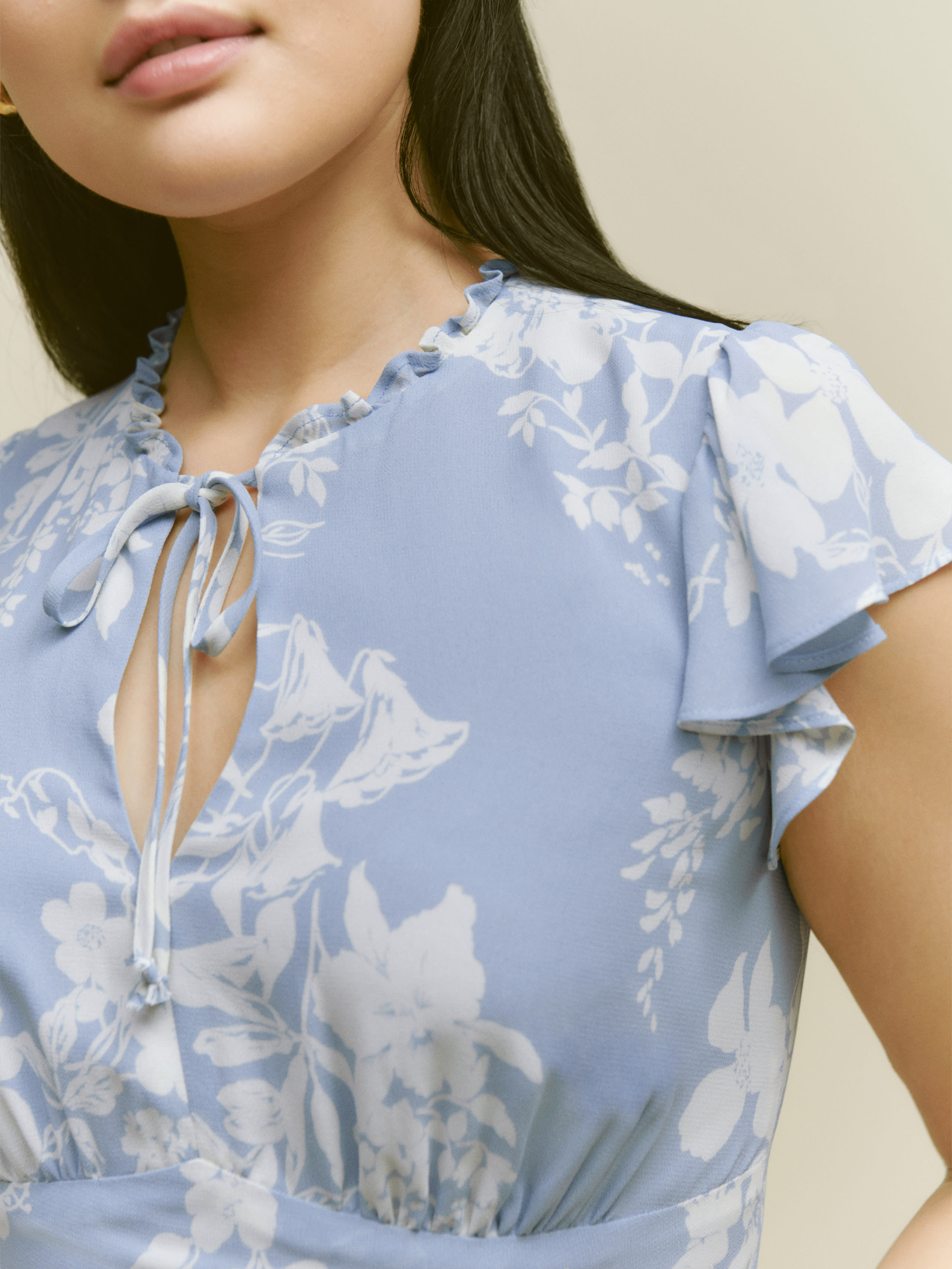 Byron Dress - Cap Sleeve Mini Georgette | Reformation