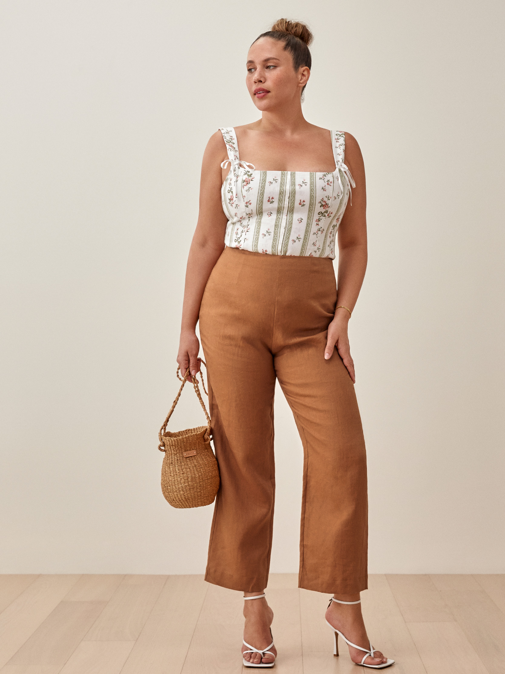 Justin Pant - Cropped Linen | Reformation